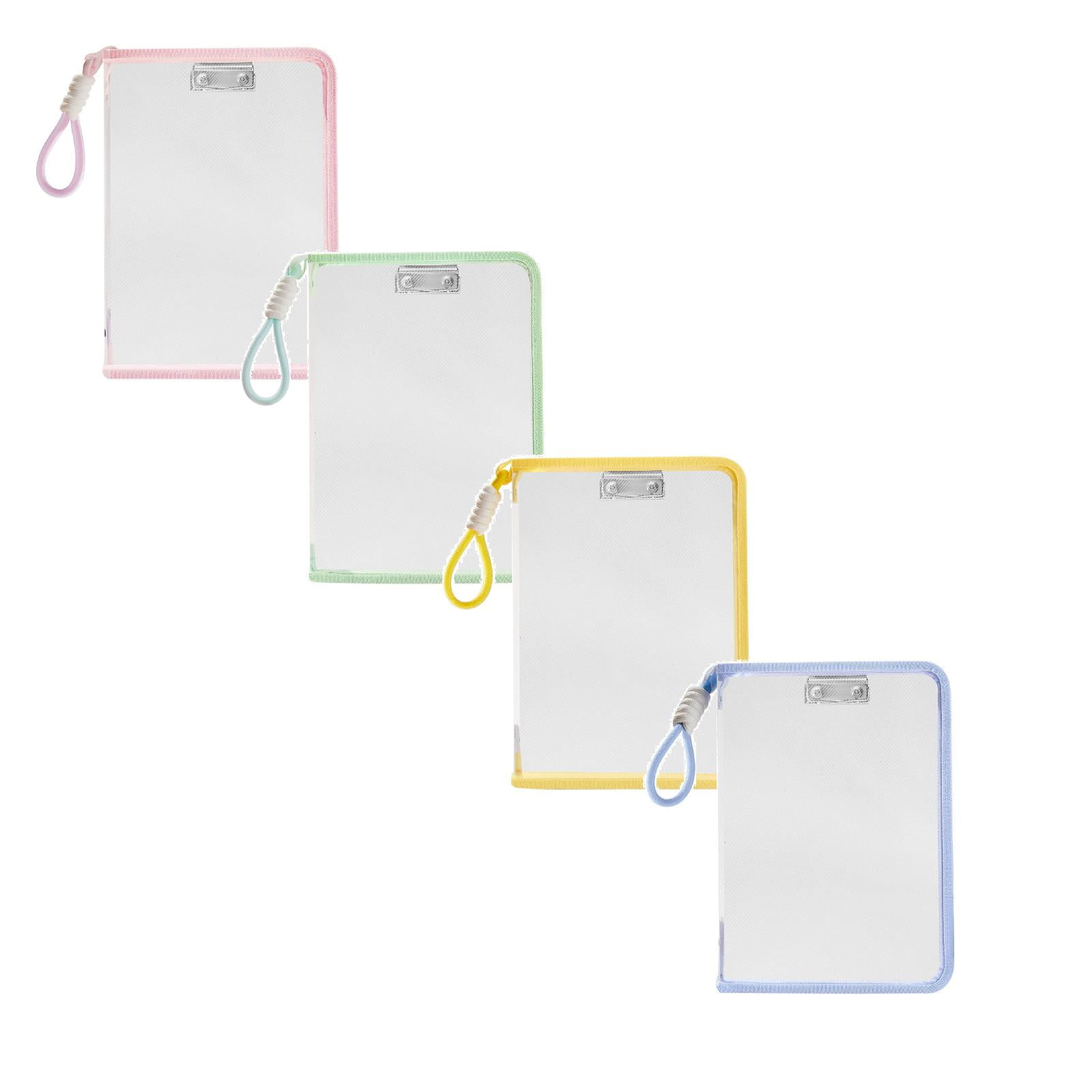 Denhf 4Pcs Mesh File Bags, A4 Clear Waterproof Document Bag with Zipper ...