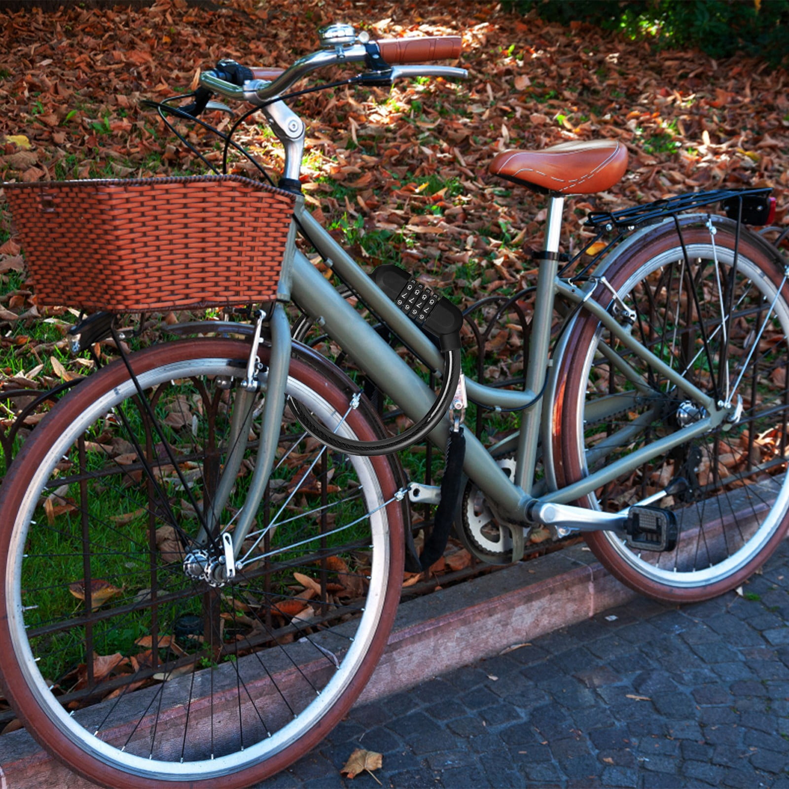 Denhf Bike Lock, Keyless Bicycle U Lock with 4 Digit Combination ...