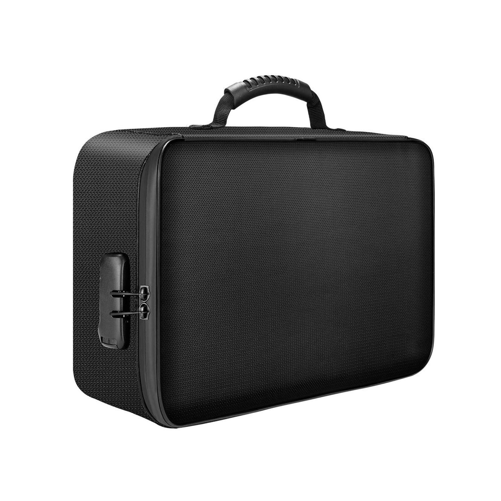 Denhf Fireproof Document Box with Lock, Portable Fireproof Document Bag ...