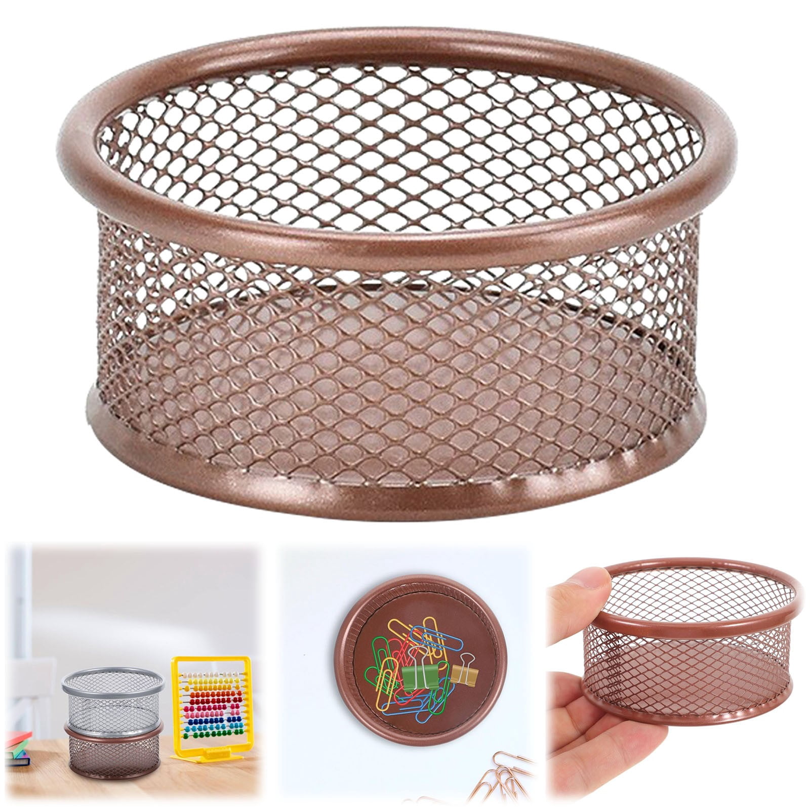 Denhf Paper Clip Holder, Paperclip Holders for Desk, Mesh Paper Clip ...
