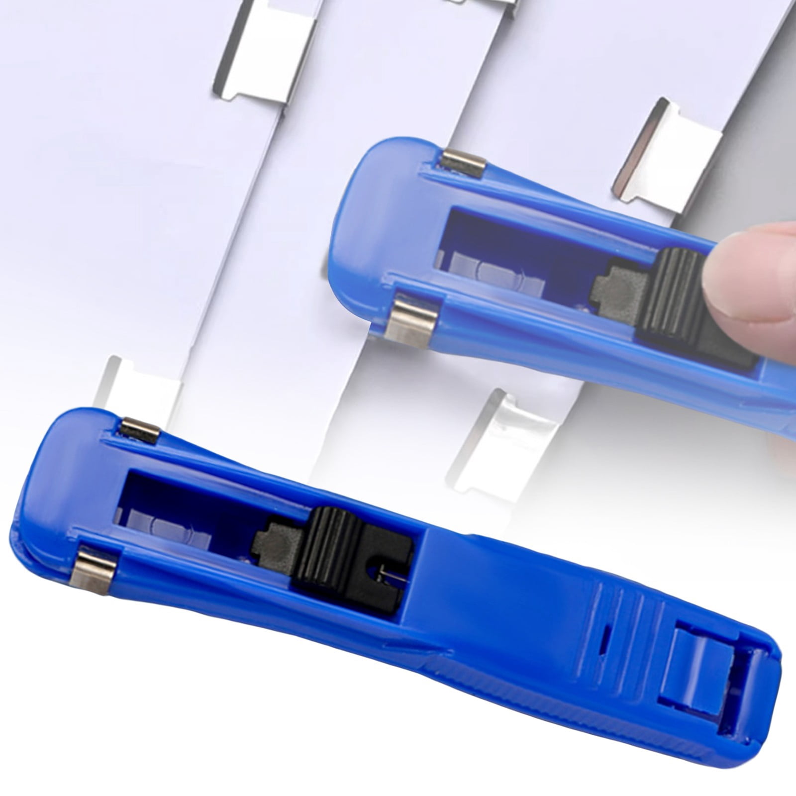 Denhf Portable Binder Clip Stapler, Reusable Paper Clam Clip Dispenser ...