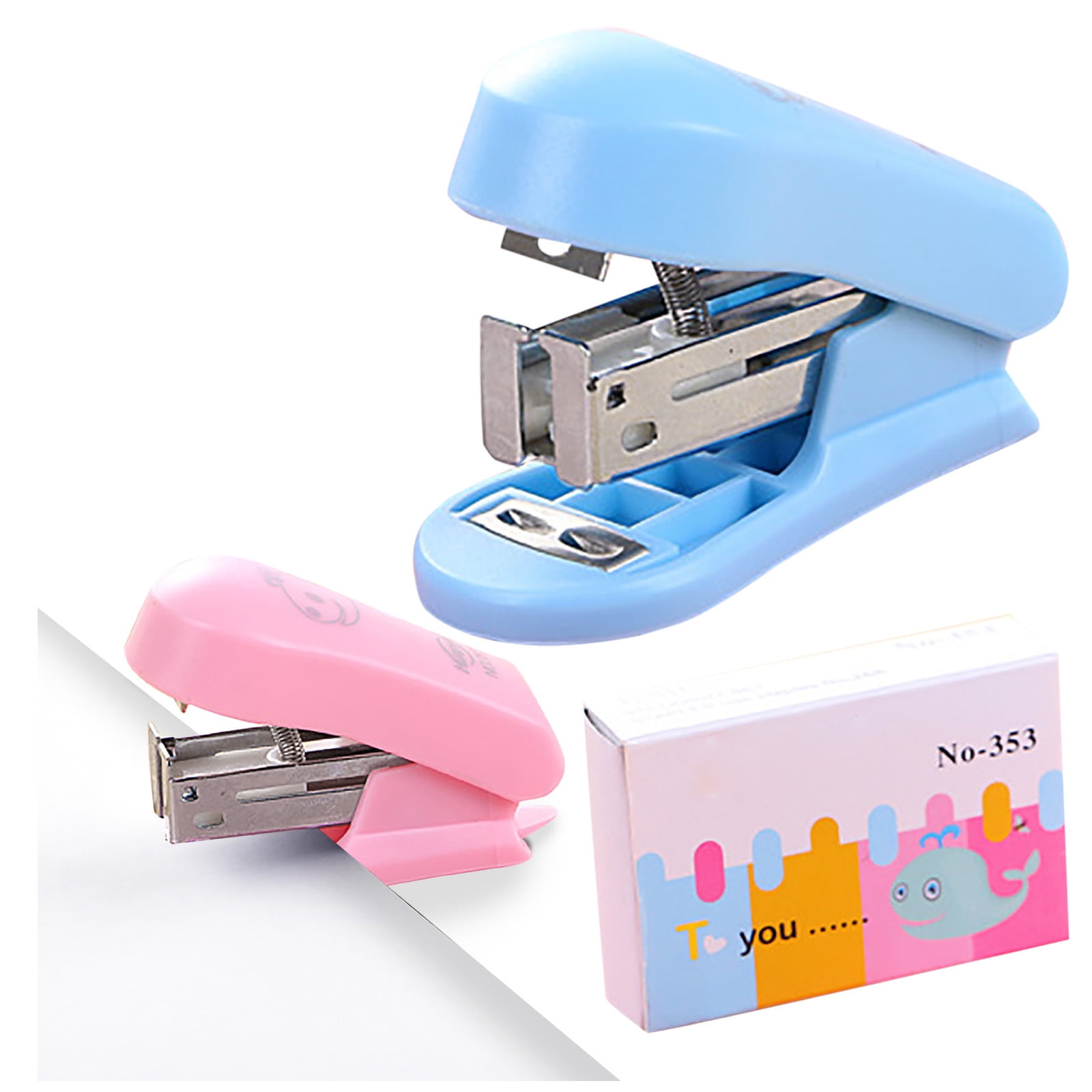 Denhf Small Desktop Stapler Set, Mini Stapler with Staples, Cute ...