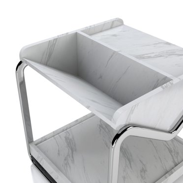 Modern Living Room End Tables, Set of 2, Beautiful Marble Round Nesting ...