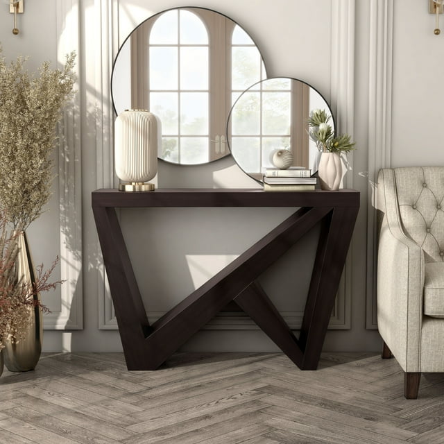 Denhour DH BASIC Contemporary Decorative Console Table with W-Shaped ...