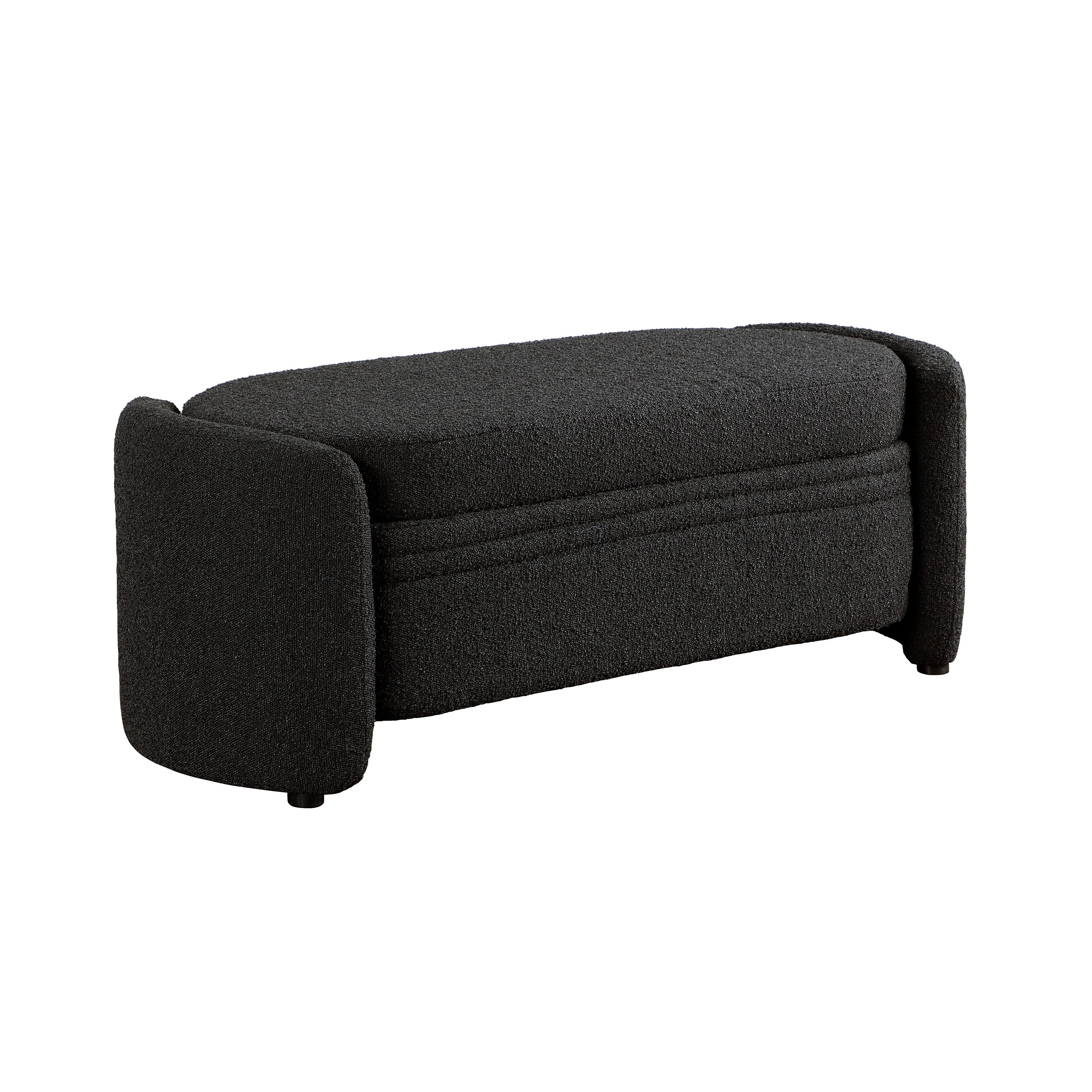 Denhour DH BASIC Pressice Contemporary Boucle Storage Bench for Bedroom ...