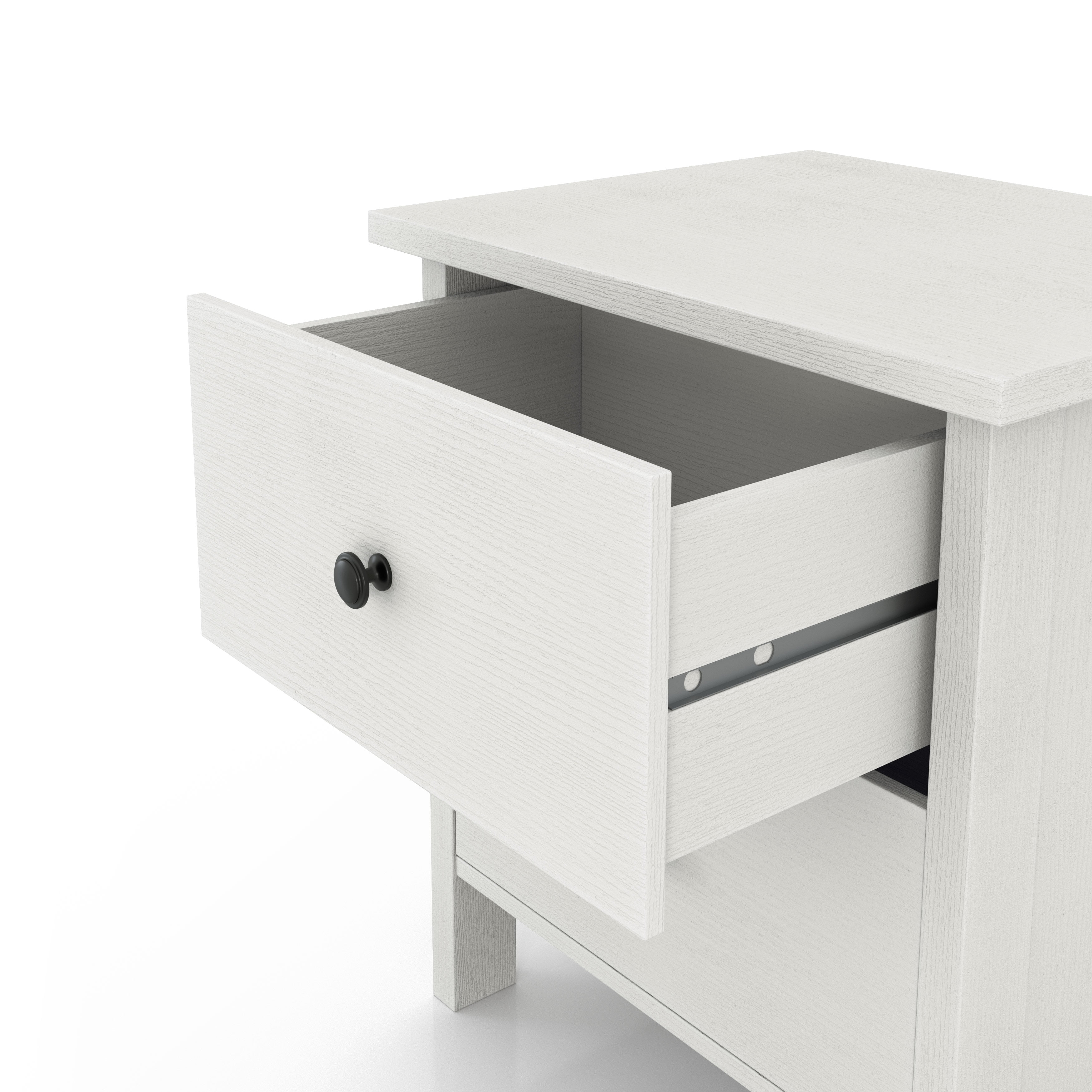 Denhour DH BASIC Transitional Neutral Finish 2-Drawer Nightstand by ...