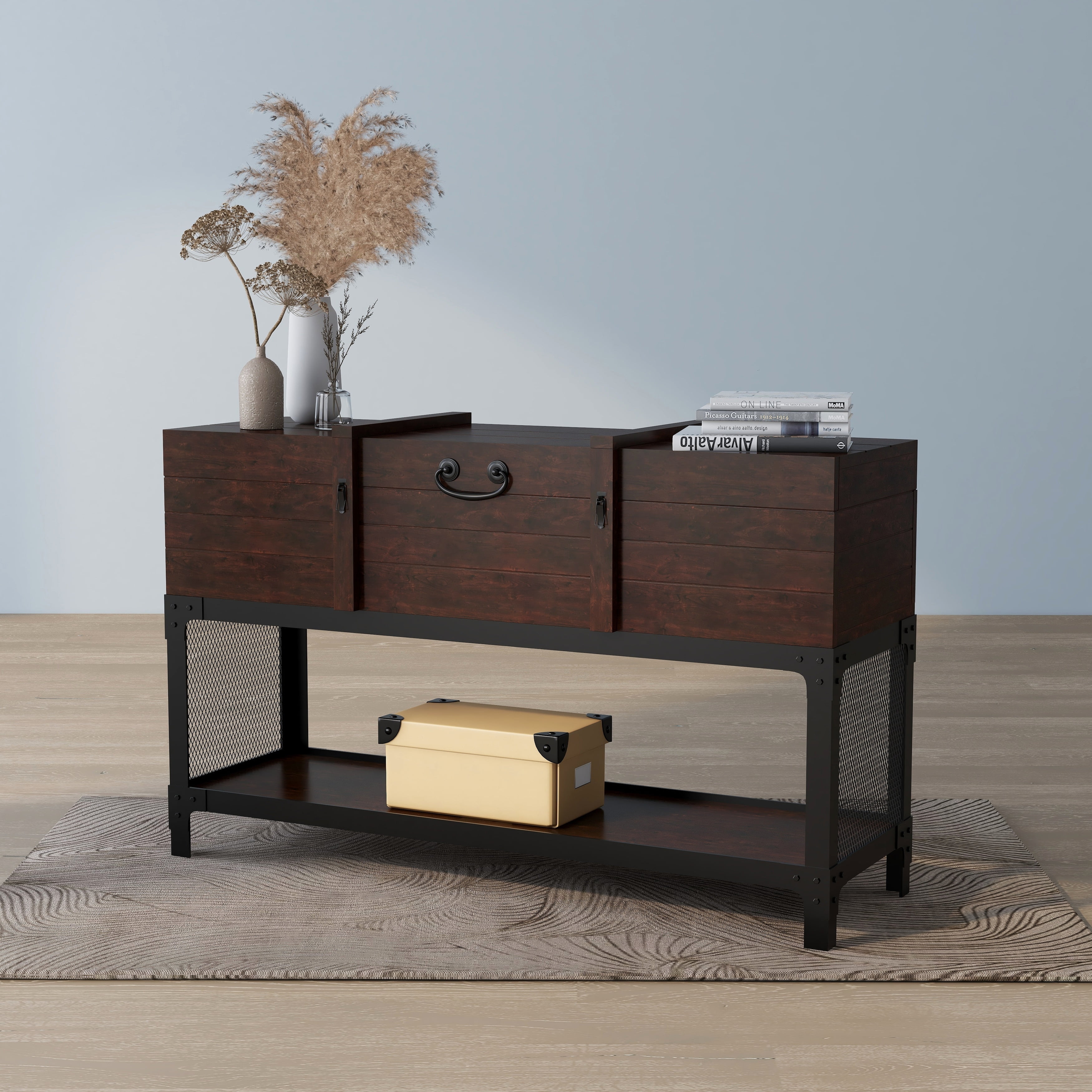 Denhour DH BASIC Vintage Trunk Style 47" Storage Console Table by ...