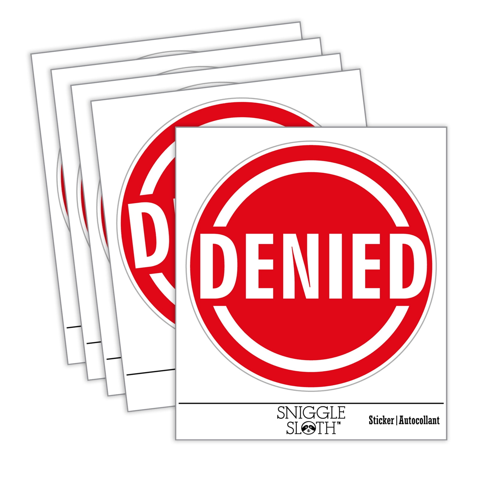 Denied Circle Car Window Bumper Water Bottle Phone Tablet Laptop ...