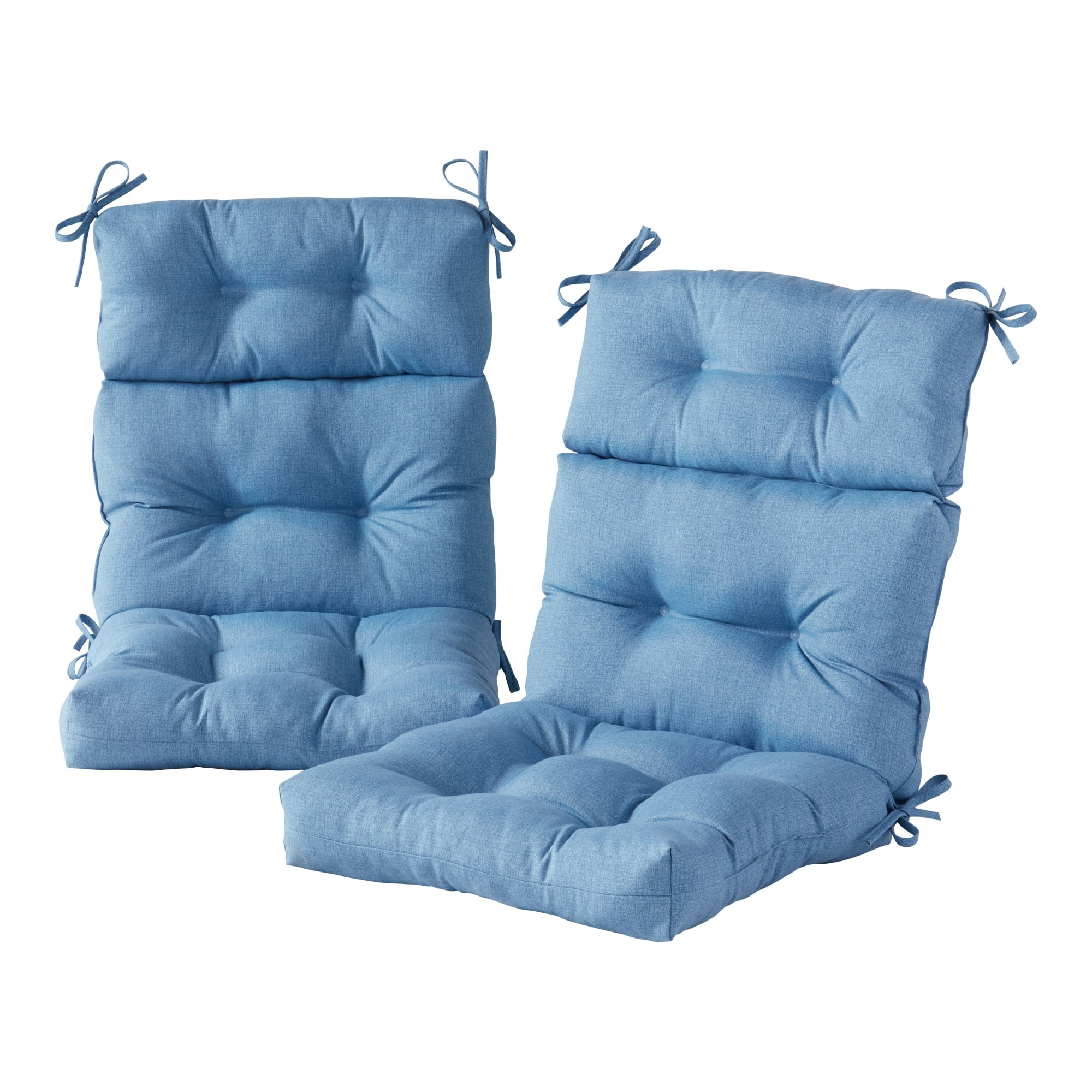 Greendale Home Fashions Outdoor High Back Patio Chair Cushion, Denim 44 ...