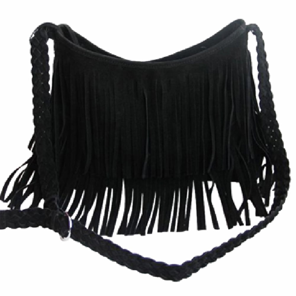 Denim Bag Fringed Boho Style Triangular Tassel Bag Fringe Purses For ...