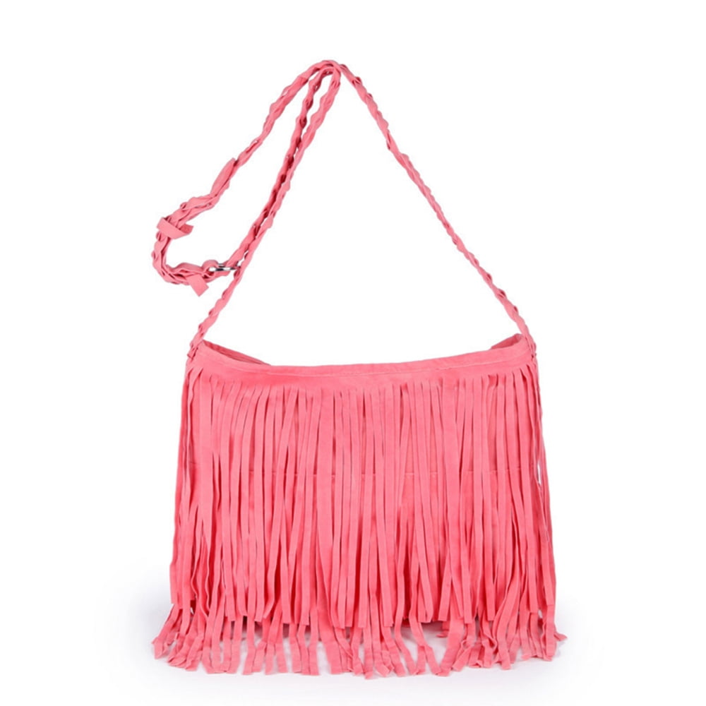 Denim Bag Fringed Boho Style Triangular Tassel Bag Fringe Purses For ...
