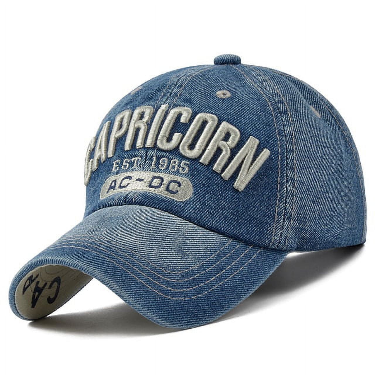 Denim Baseball Cap Men Women Embroidery Letter Jeans Snapback Hat ...