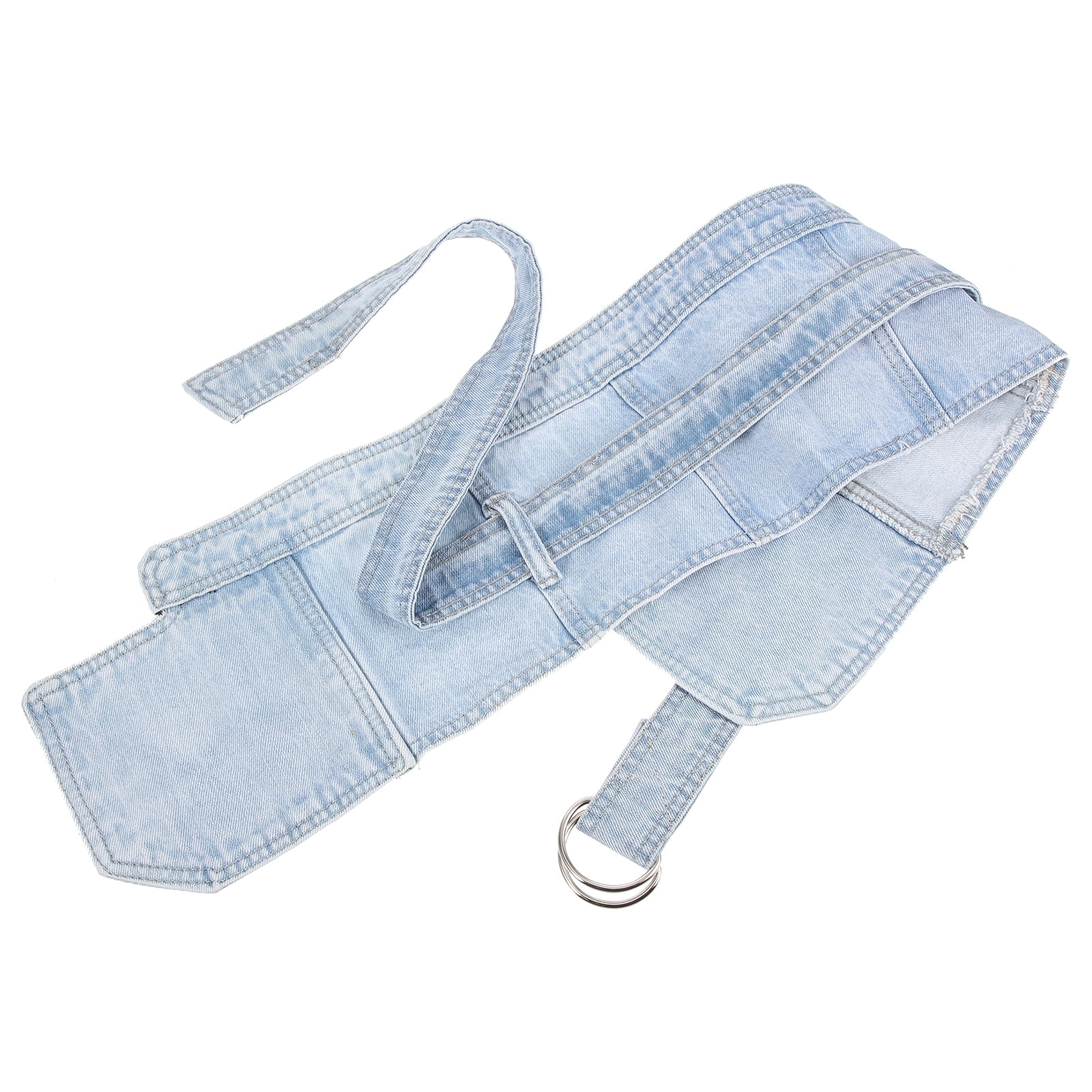 Denim Belt Womens Belts Dress Corset Cinch Light Blue Fabric Waistband ...