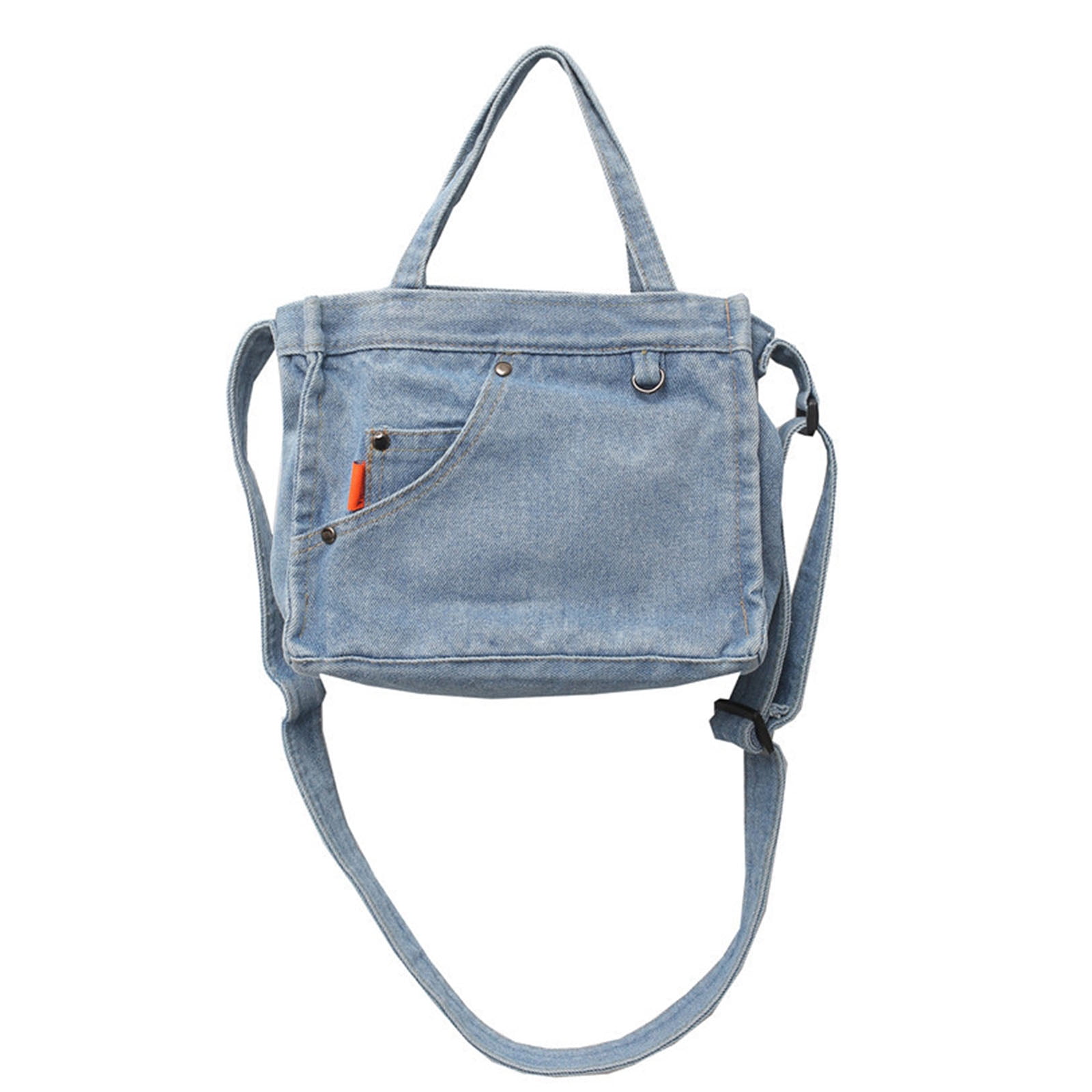 Denim Blue Handbags Crossbody Bag with Pockets Messenger Bag for Daily ...