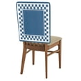 Denim Blue Square Chair Back Covers Set of 6 Graphic Retro Blue White ...