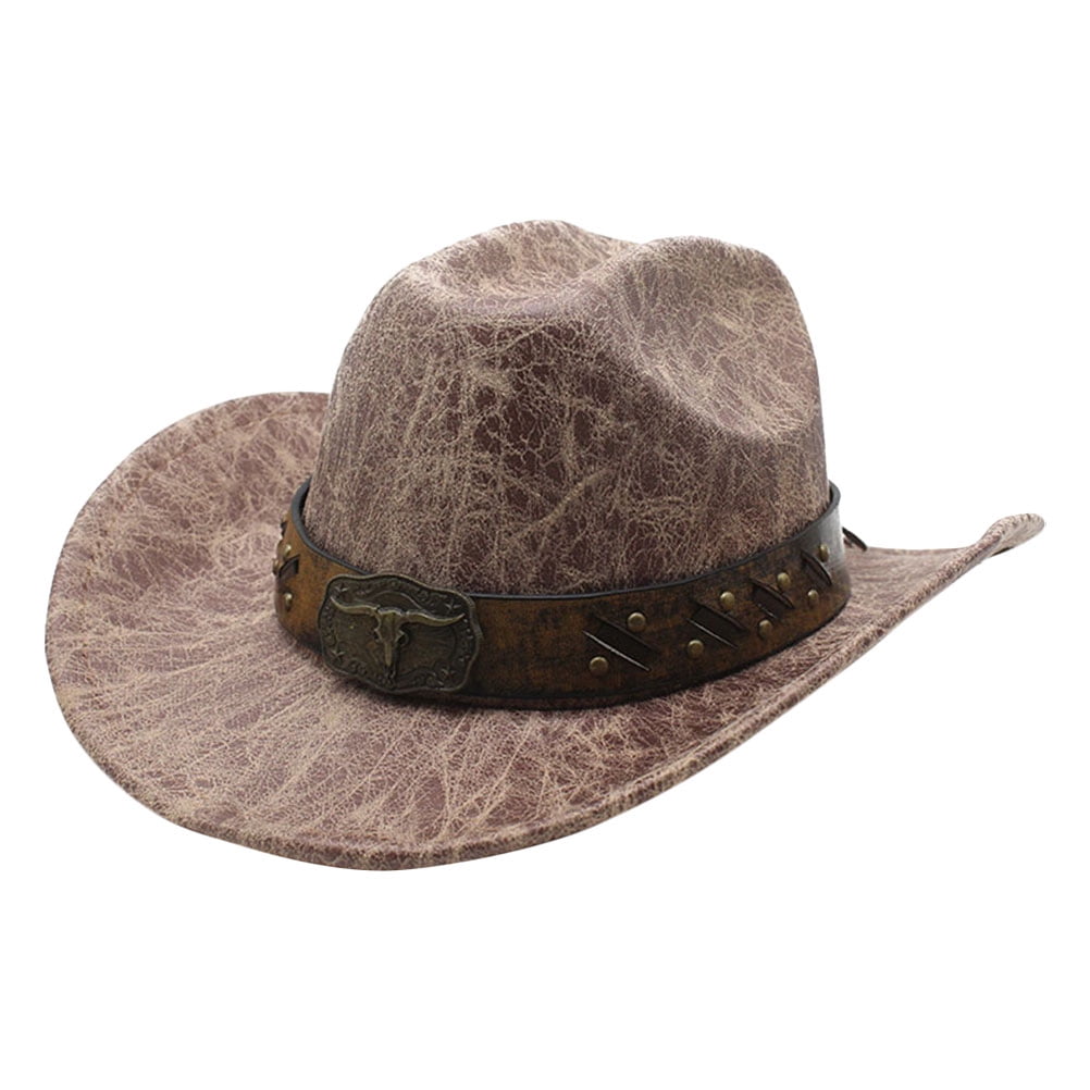 Denim Cap Light Brown Hat Fashion Party Cowgirl Wide Brim for Women ...