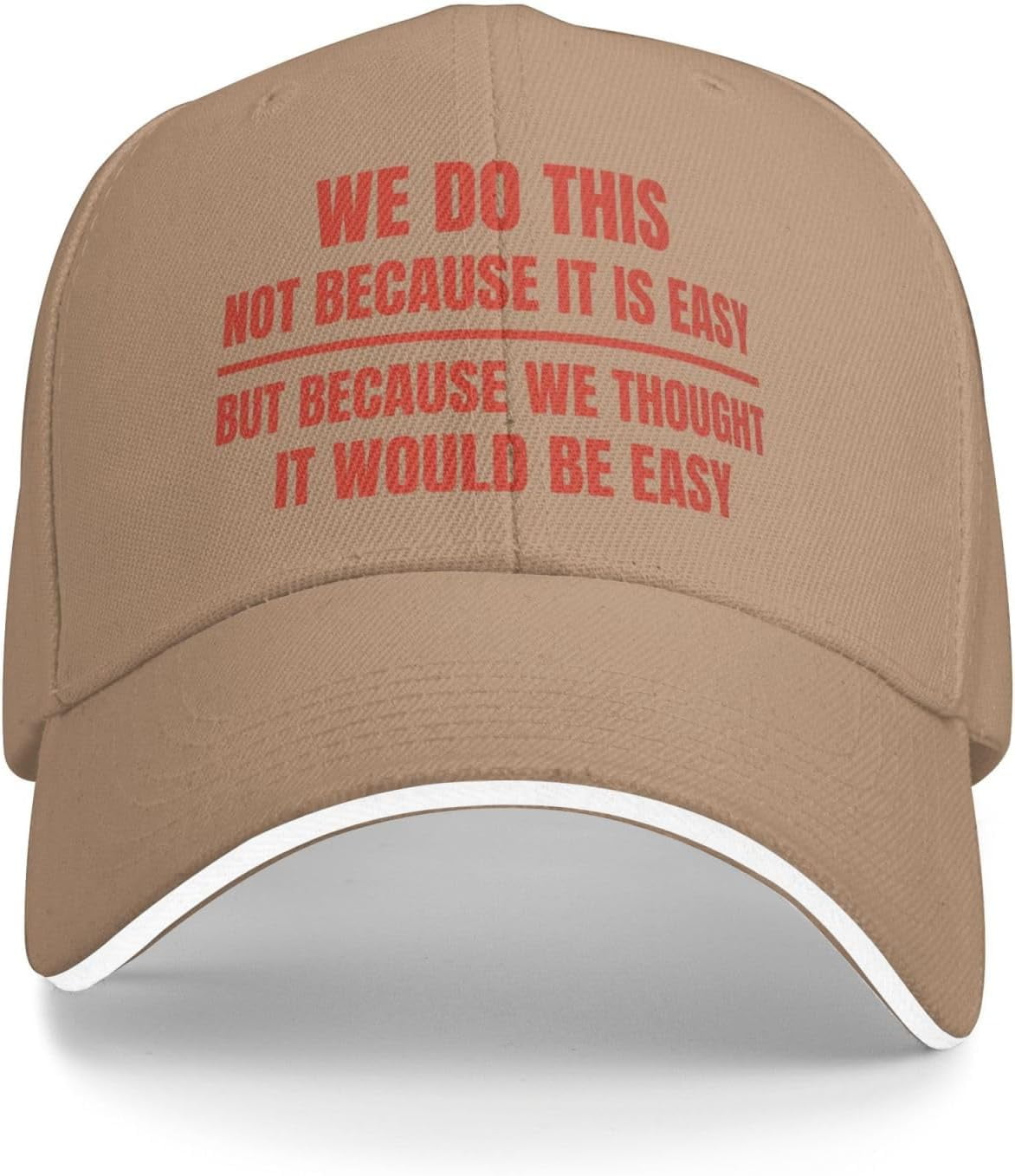 Denim Cap Statement We Do This Not Because It’s Easy Political Hat ...