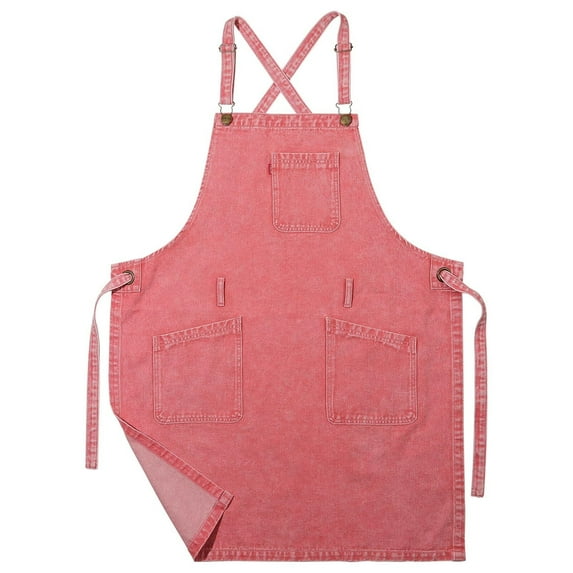 Denim Chef Apron For Women With Pockets, Jean Waitress Server Kitchen ...