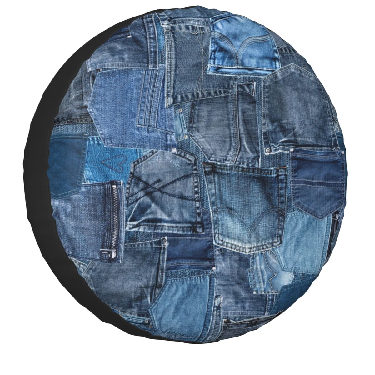 Denim Daisy Pattern Spare Tire Cover Jeans Flower Texture Car Wheel ...