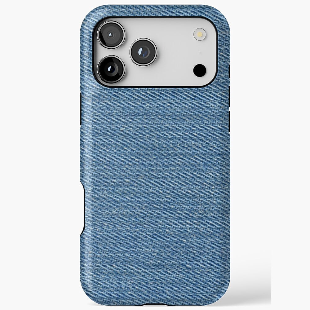 Denim Fabric Blue Jean Texture Print Background Phone Case 17 16 15 14 ...