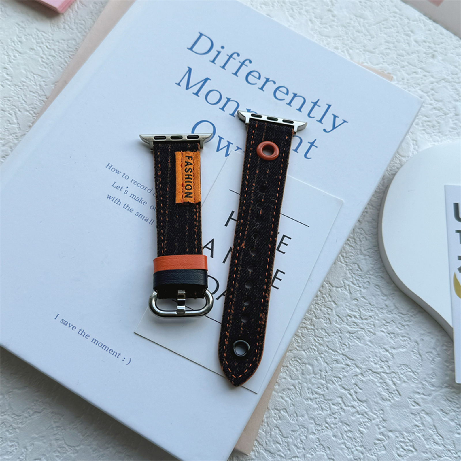 Denim Fabric Strap for Apple Watch Bands for Women Men 38mm 40mm 41mm ...