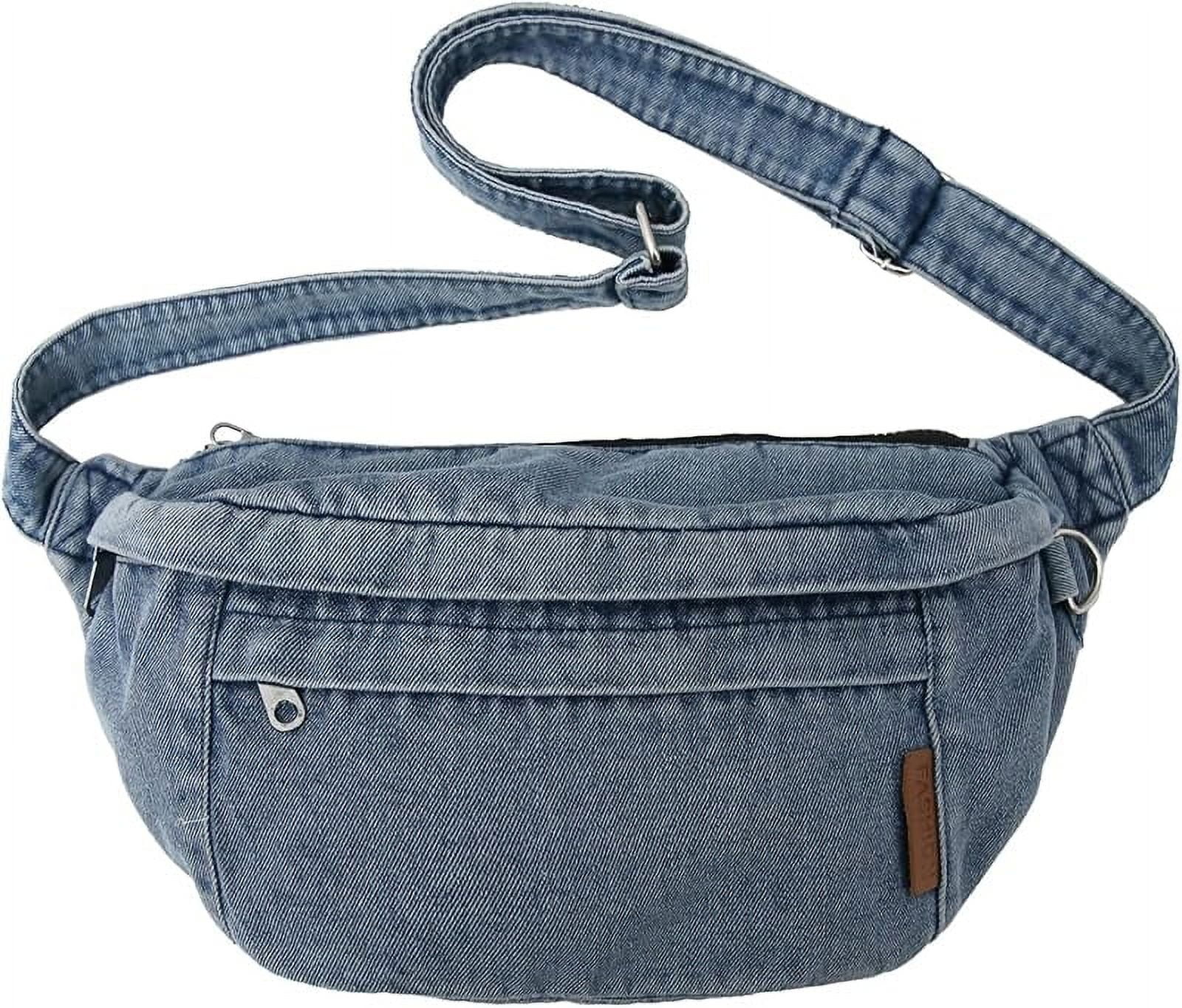 Denim Fanny Packs for Women, Jean Purses for Women Denim Belt Bag ...