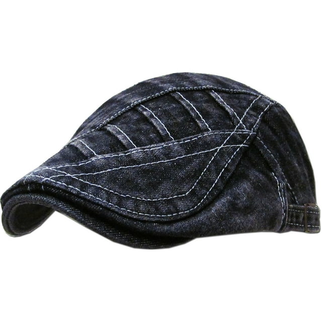 Denim Gatsby Cap Mens Denim Hat Golf Driving Summer Cabbie Newsboy ...