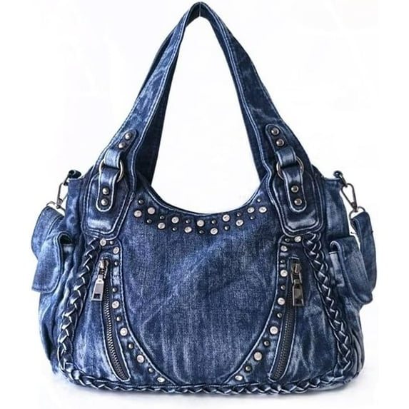 Denim Hobo Bag for Women Jeans Purse Large Capacity Handbags Bags ...