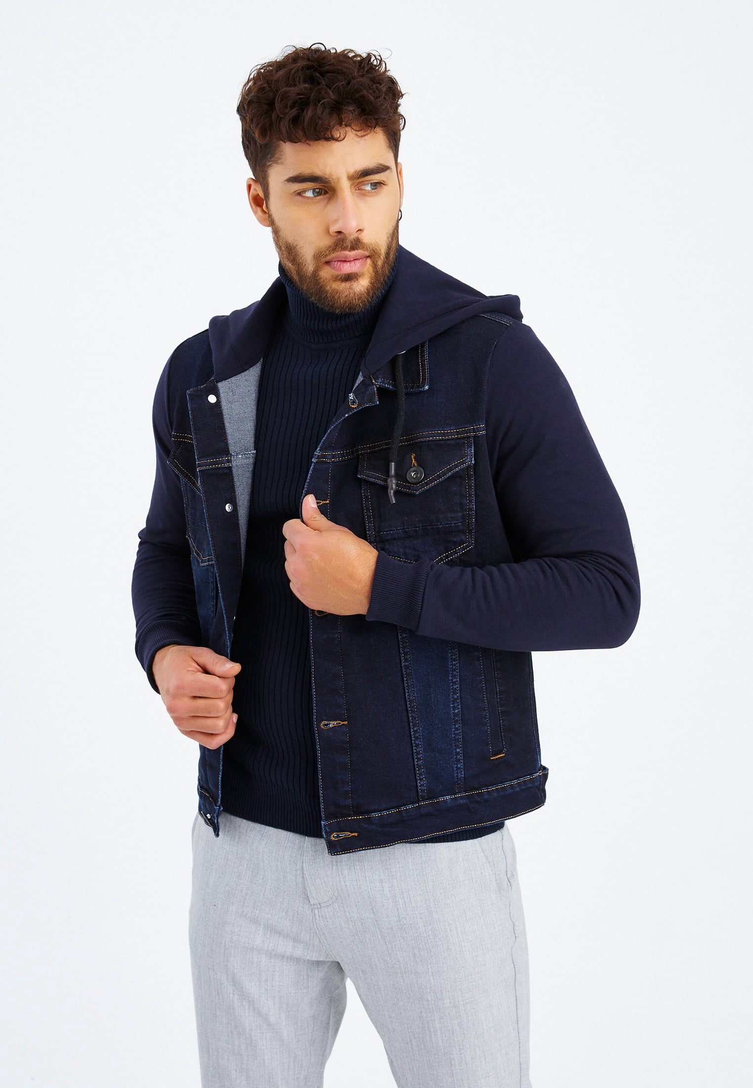 Denim Jacket With Hood - Walmart.com