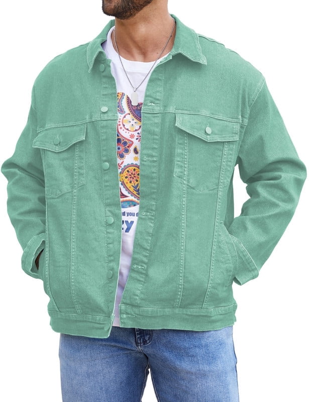 Denim Jackets for Men Trucker Jean Jacket Unlined Coats Spring Fall ...