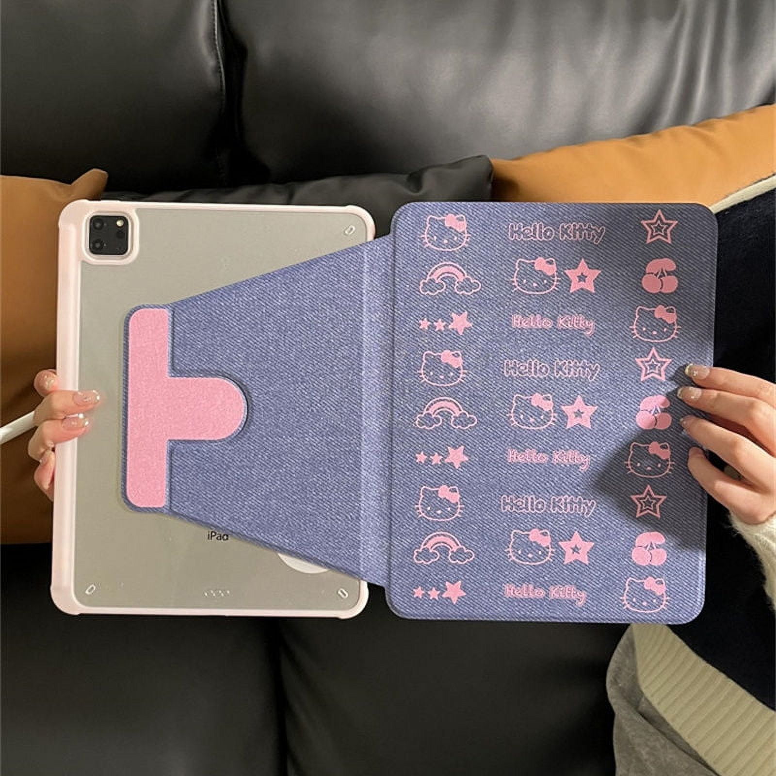 Denim KT Hello Kitty iPad Air 6 Tablet Protective Case Pro 11 Inch 10th ...