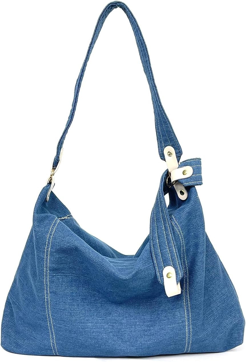 Denim Messenger Bag Denim Purses for Women Hobo Denim Tote Bag Shoulder ...