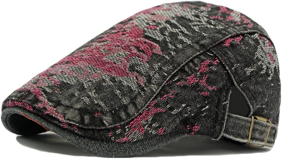 Denim Newsboy Hats Flat Cap for Men Women Adjustable Ivy Gatsby Cabbie ...