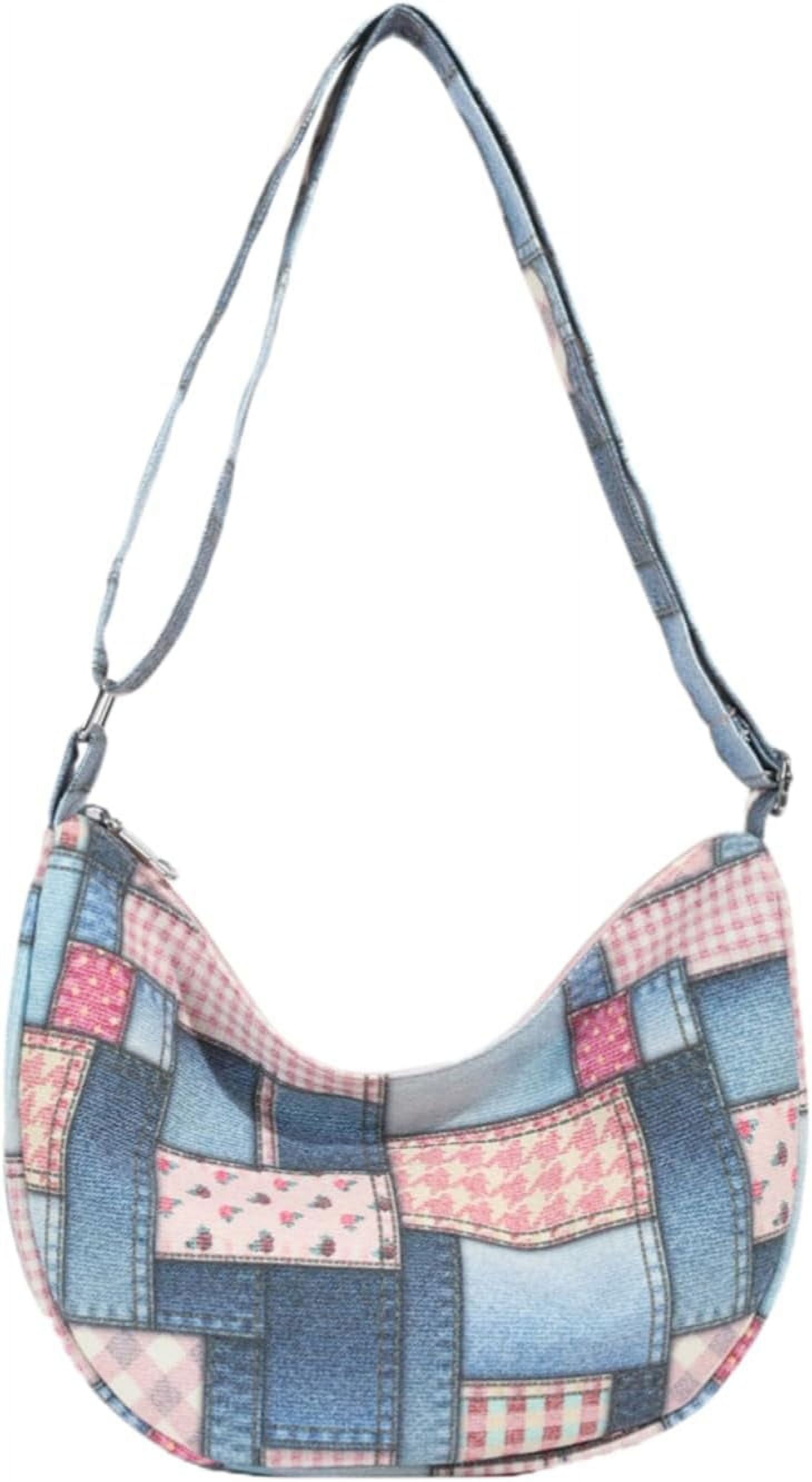 Denim Purse Trendy Jean Purses for Women Denim Hobo Bag Y2K Shoulder ...