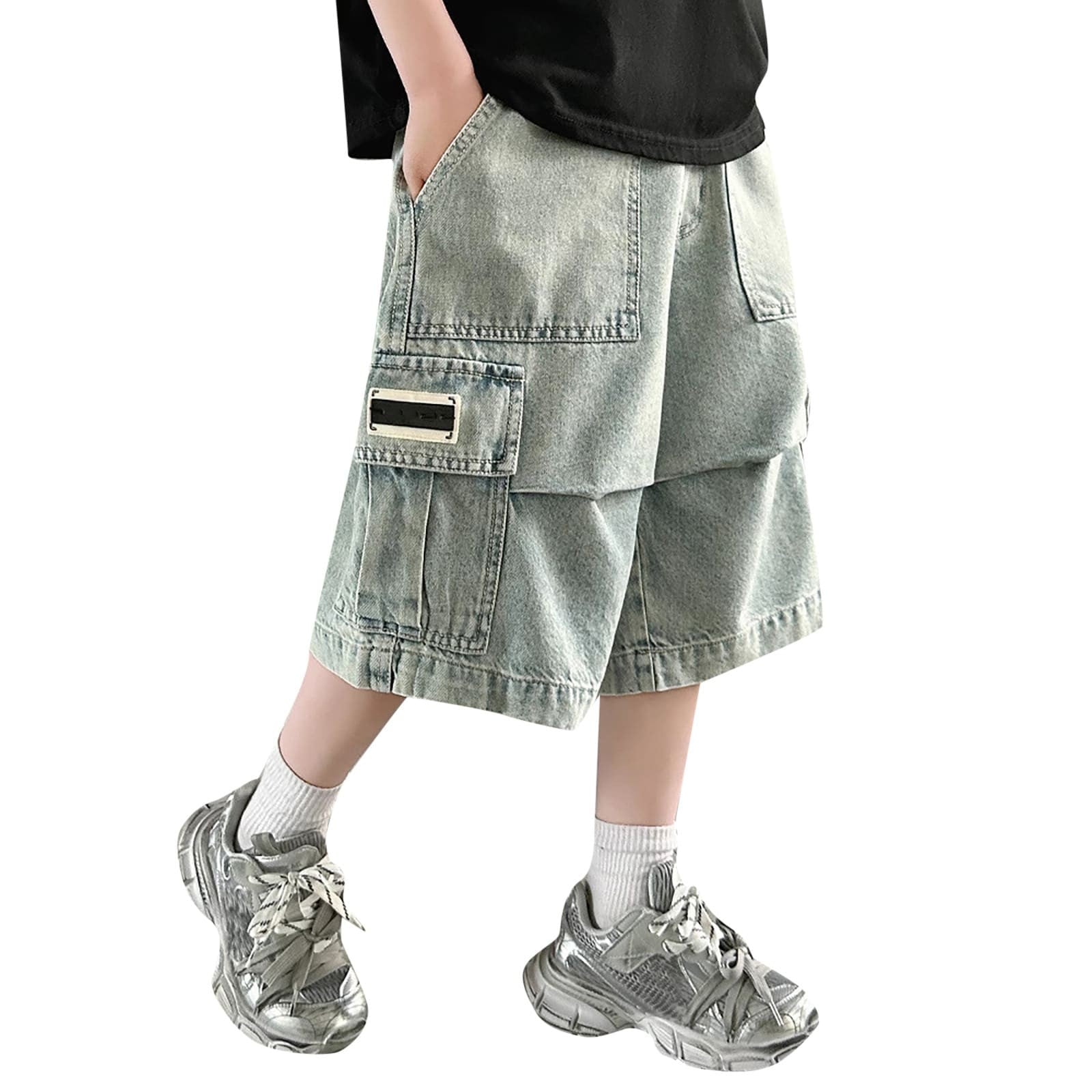 Denim Shorts Boys Kids 9-10 Years Boys Jean Shorts Jorts for Boys Baggy ...