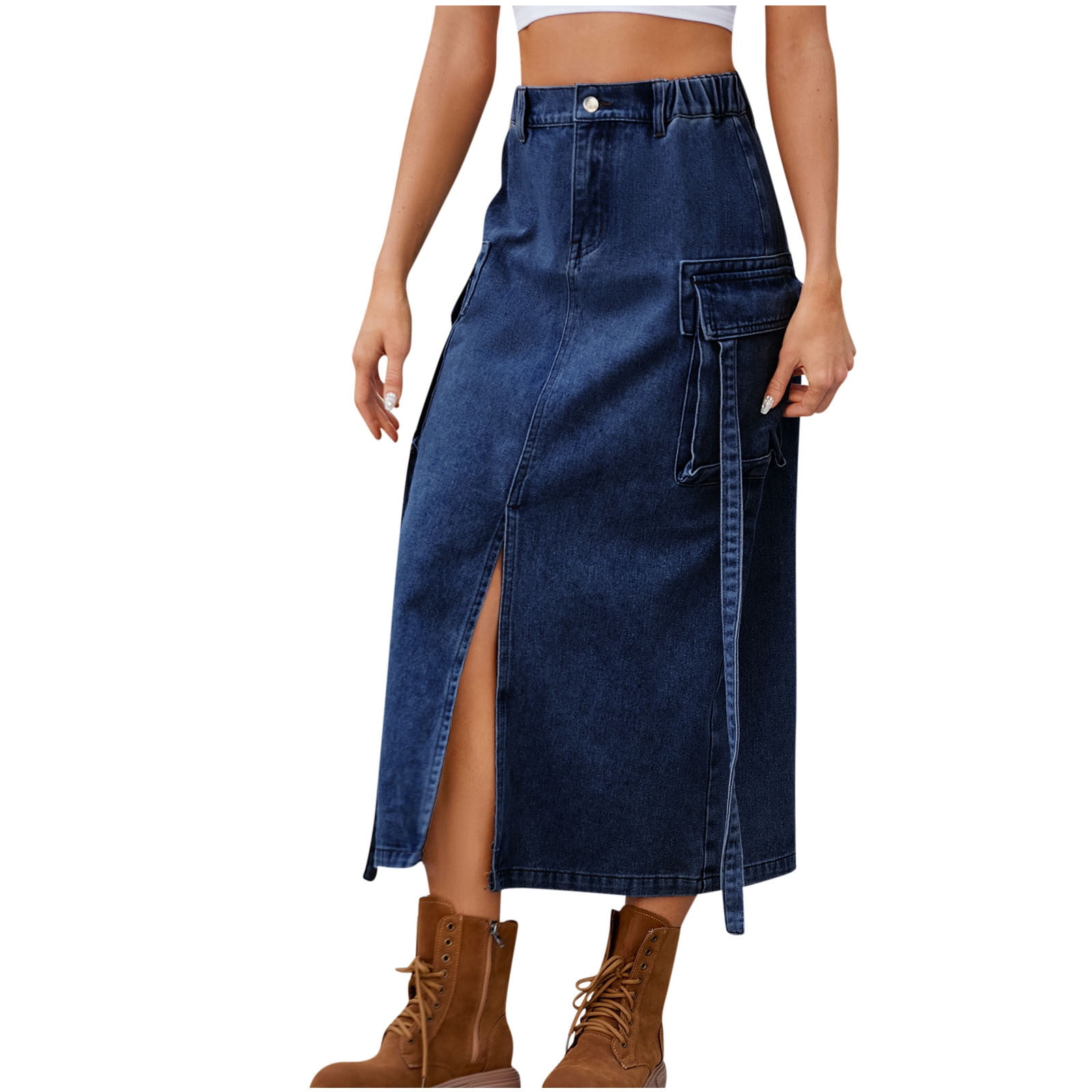 Denim Skirts for Women Y2K Jeans Skirt Girls Party Long Skirts Summer ...