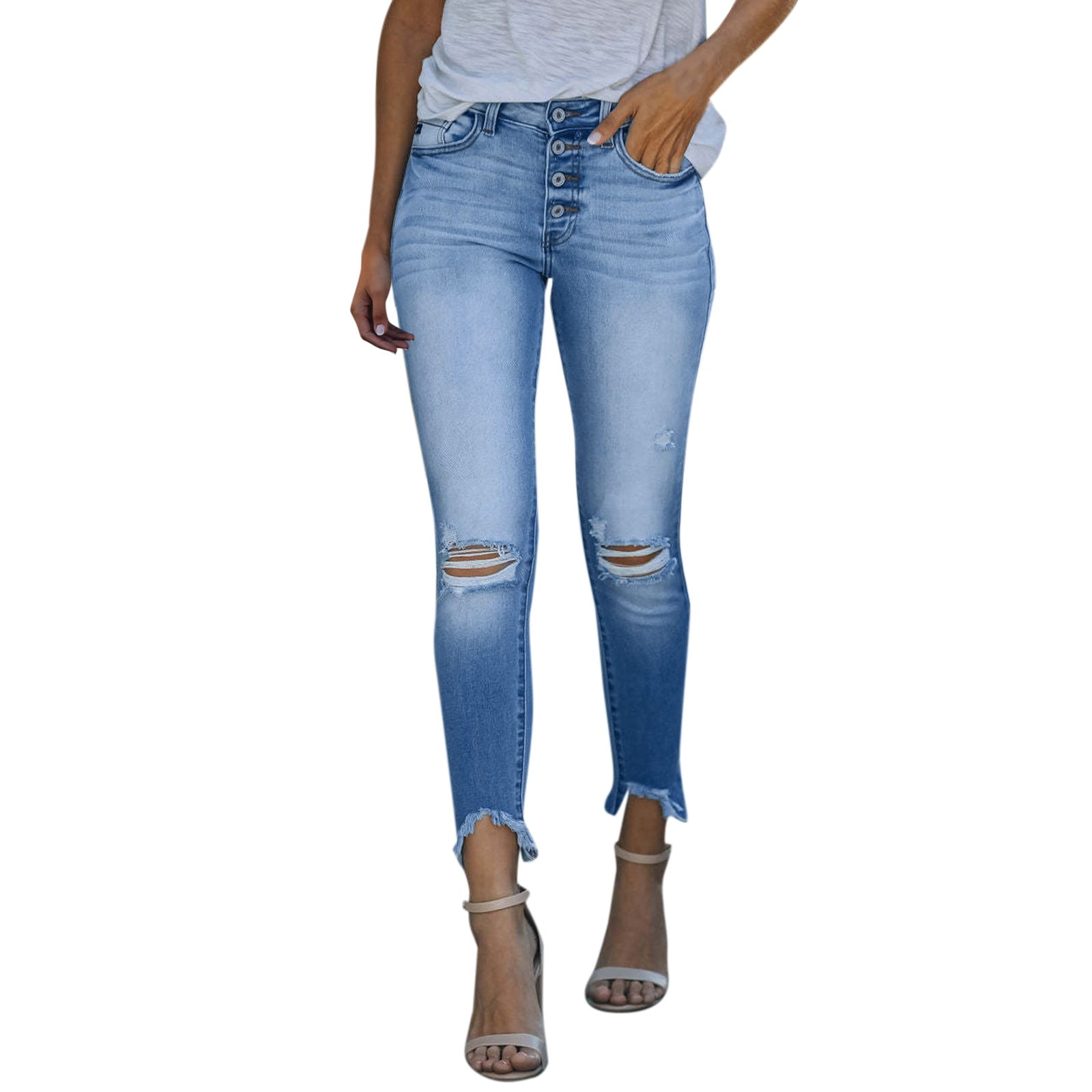 Denim Slim Fit Jeans For Women Casual Stretch Trendy 2024 Stretchy Curvy Denim Pants Tummy
