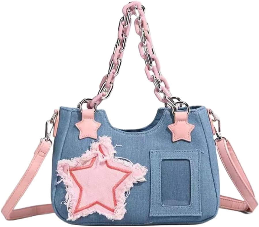 Denim Stars Kawaii Single Shoulder Crossbody Bag Ita Bag Y2k Chains ...