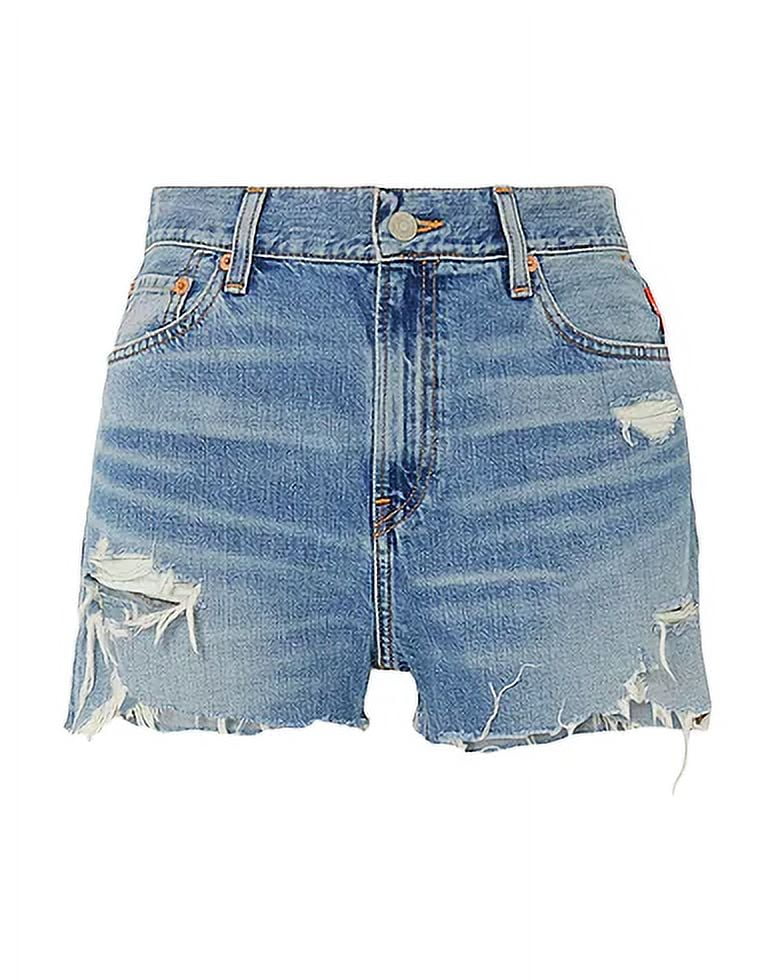 Denimist Women's Mid-Rise Mote Distressed Joni Shorts Size 27 - Walmart.com