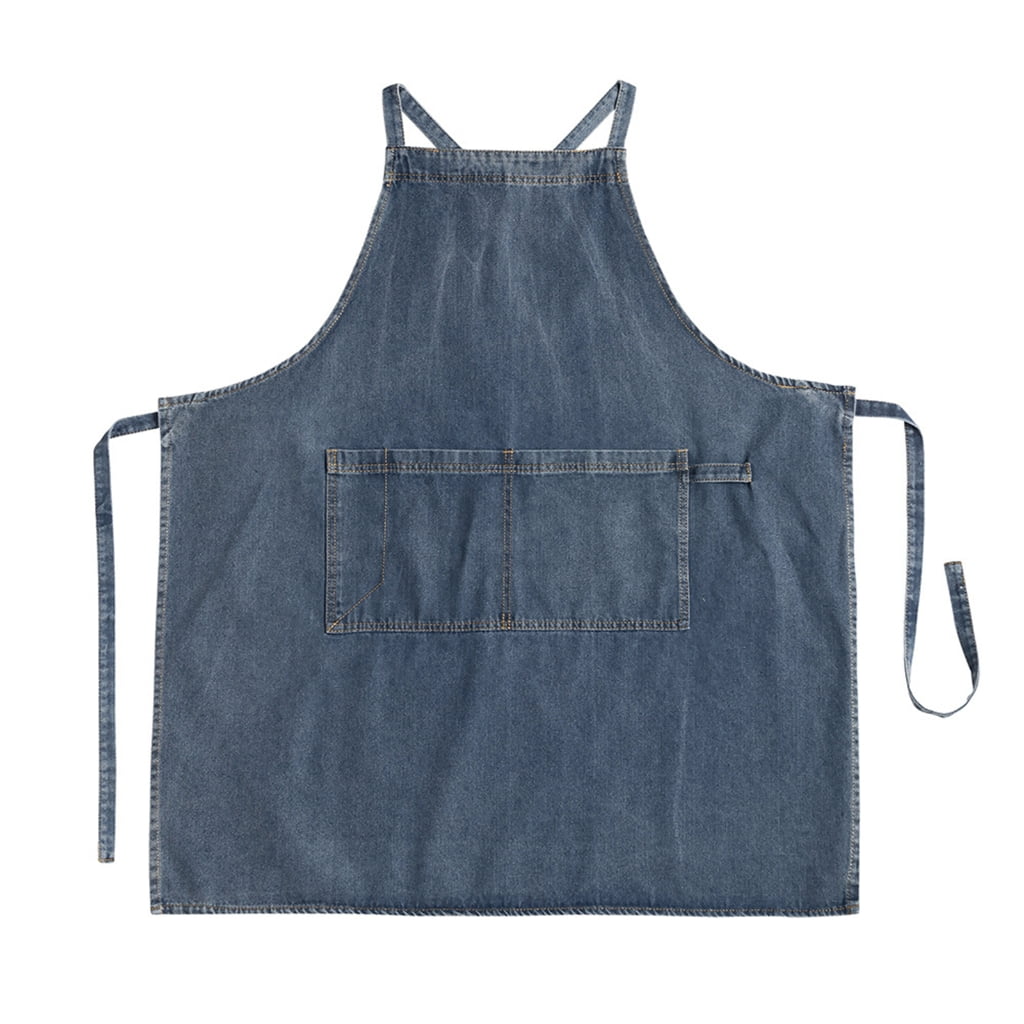 Denims Pinafore Apron for Kitchen and Barista Adjustable Straps and ...