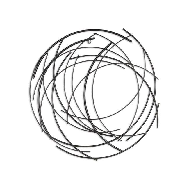 Denine Abstract Round Wall Art, Black - Walmart.com