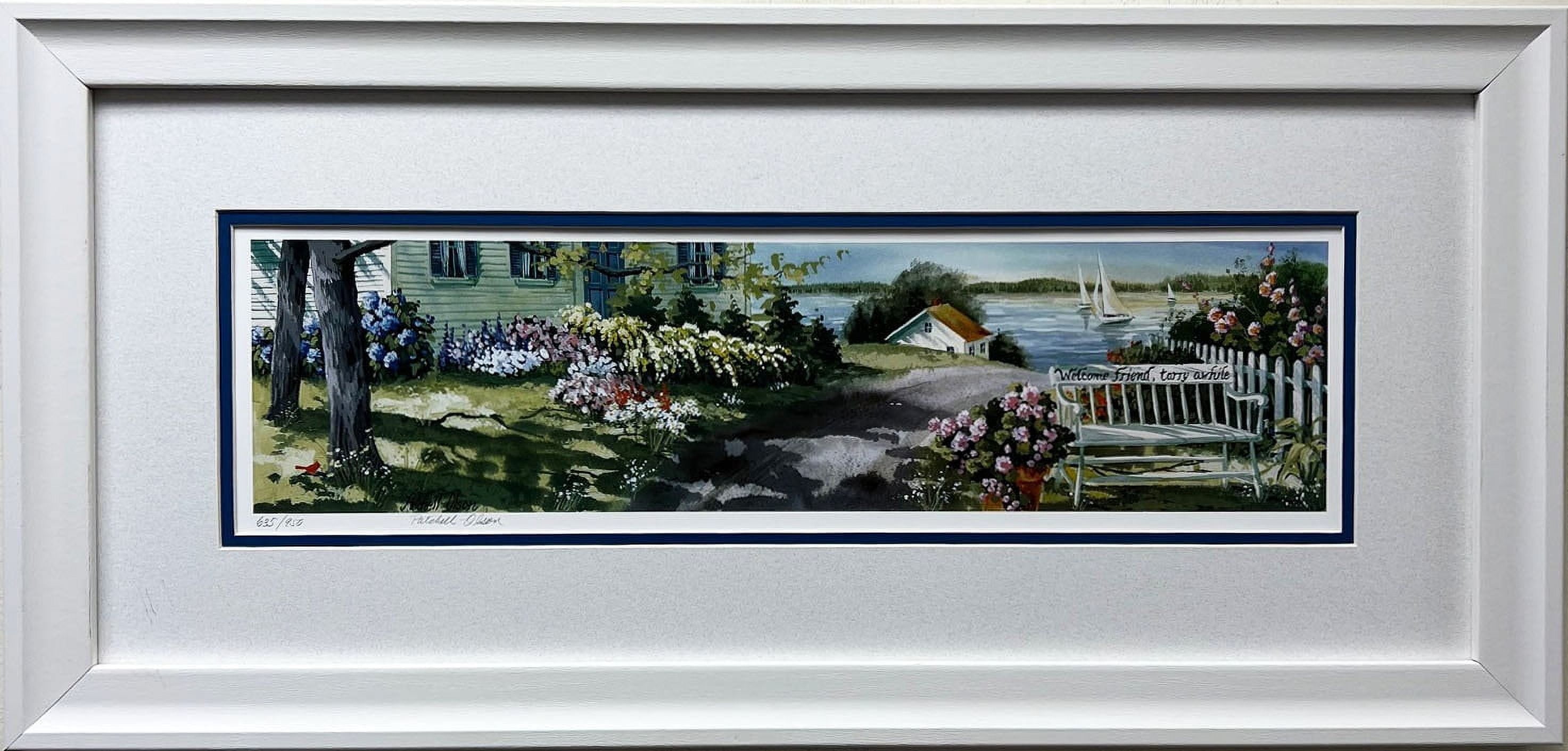 Denise Patchell-Olson "Welcome Friend" CUSTOM FRAMED Signed #'d Litho ...