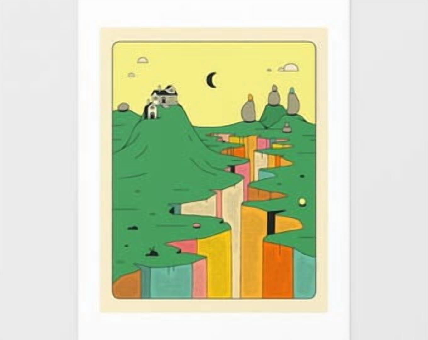 Denizens 2GiclÃ©e Fine Poster Colorful Fantasy Landscape By Jazzberry ...