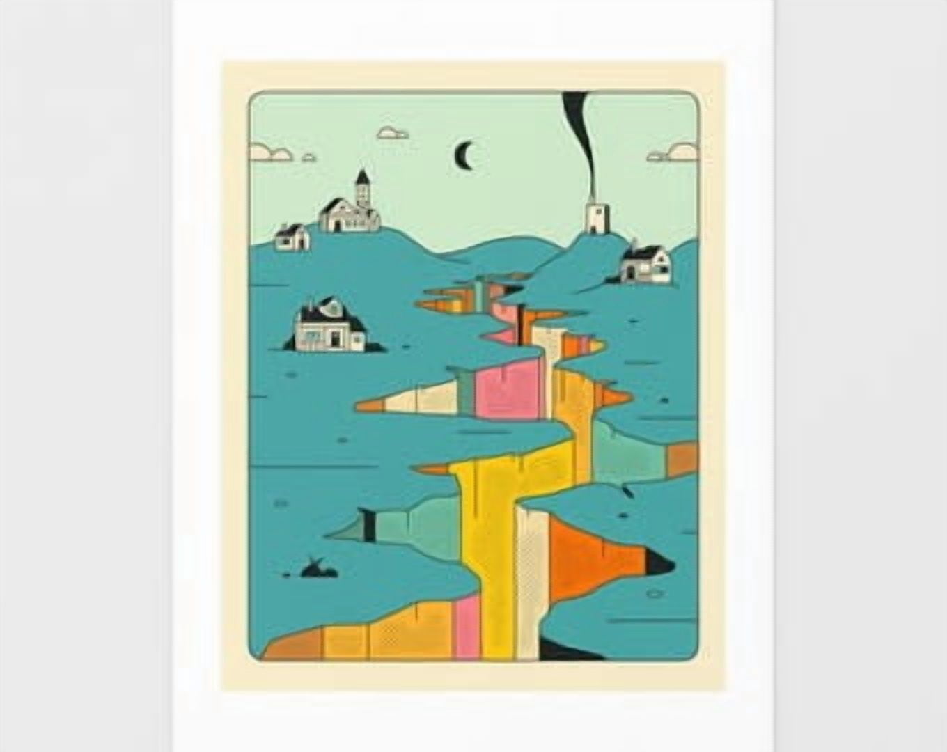Denizens 4GiclÃ©e Fine Poster Colorful Magical Landscape By Jazzberry ...