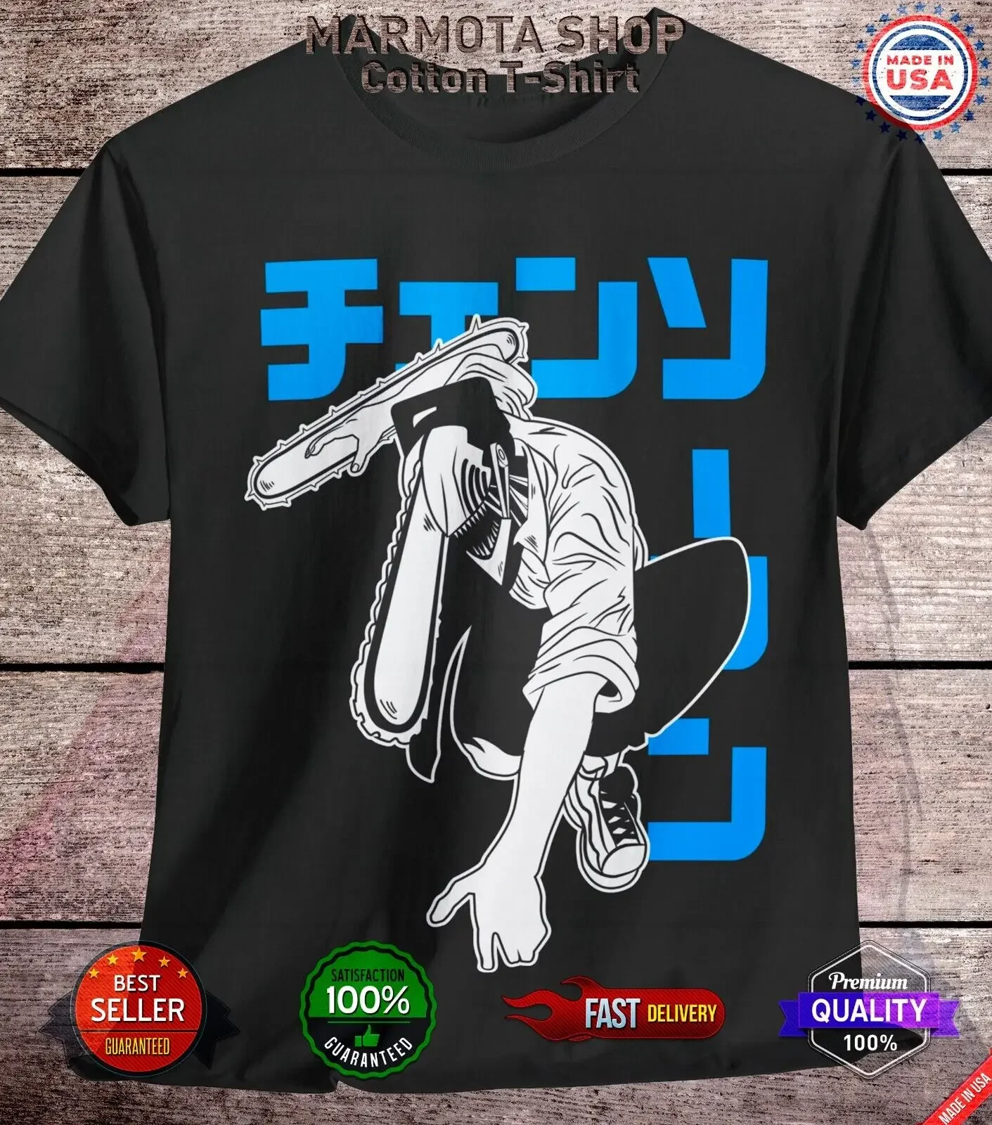 Denji Chainsaw Man Shirt Anime Tee T-Shirt Pochita Horror Manga Otaku ...