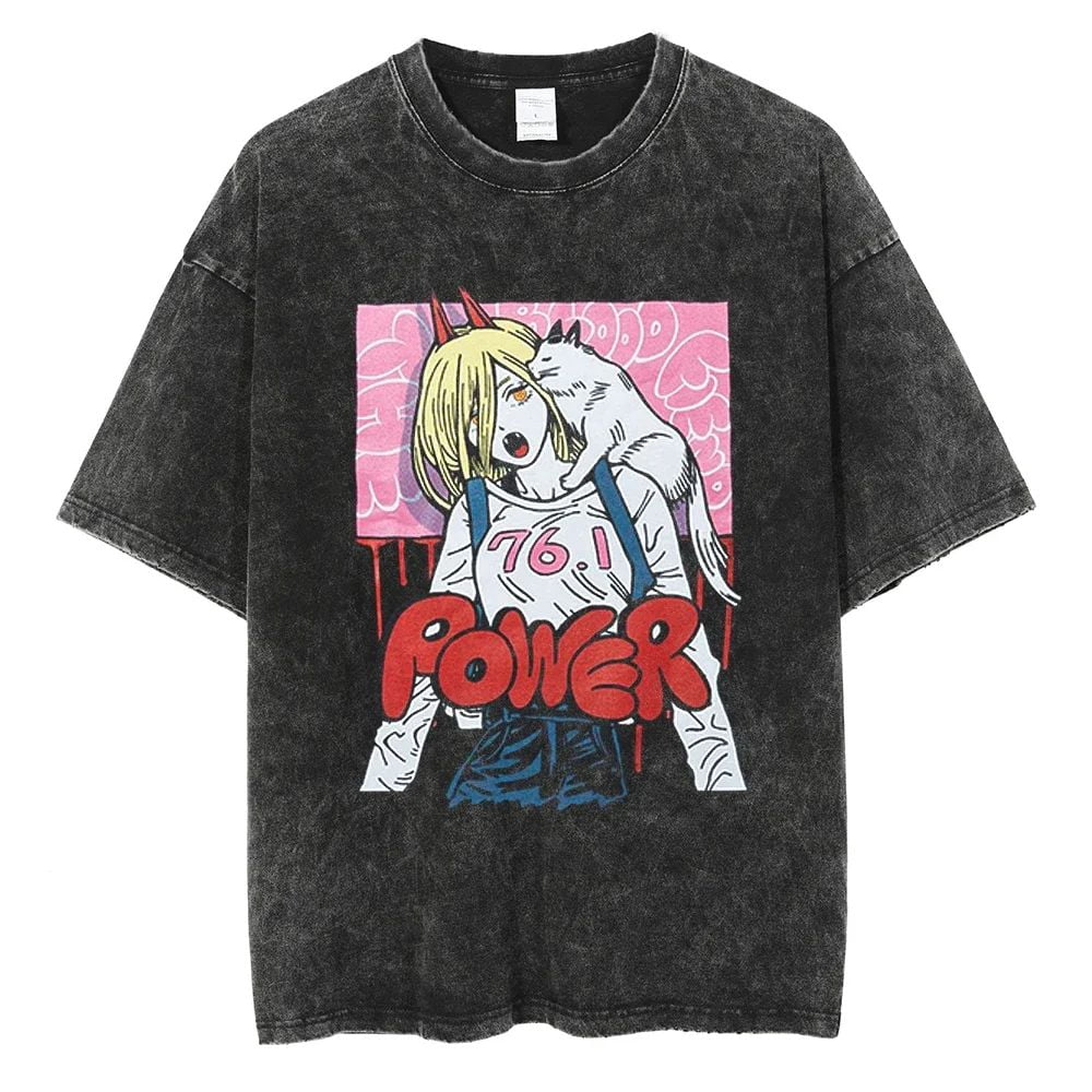 Denji Colt Levy Ryan T-Shirt Short Sleeve Anime Pochita T-Shirt ...