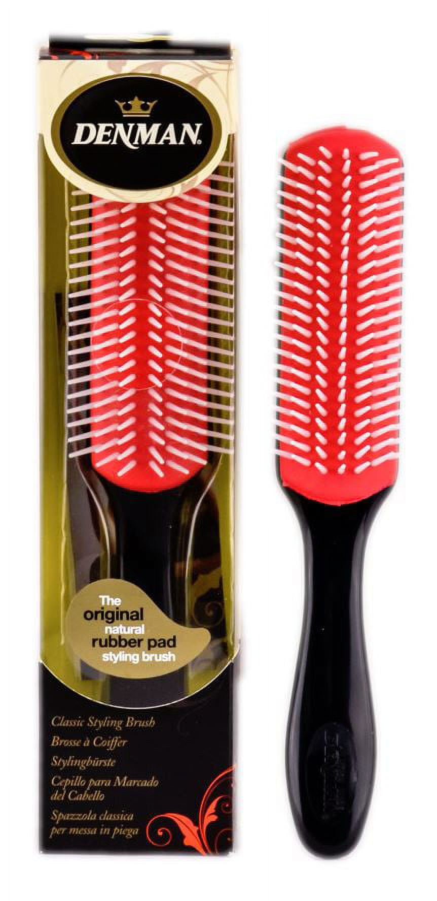 Denman Classic Styling Brush - (D4) Large - Pack of 3 with Sleek Comb ...