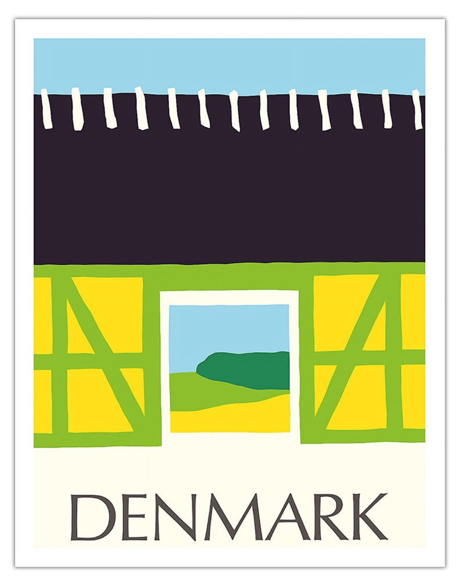 Denmark - Barn (Lade) - Vintage Travel Poster by Ole Kortzau c.1977 ...