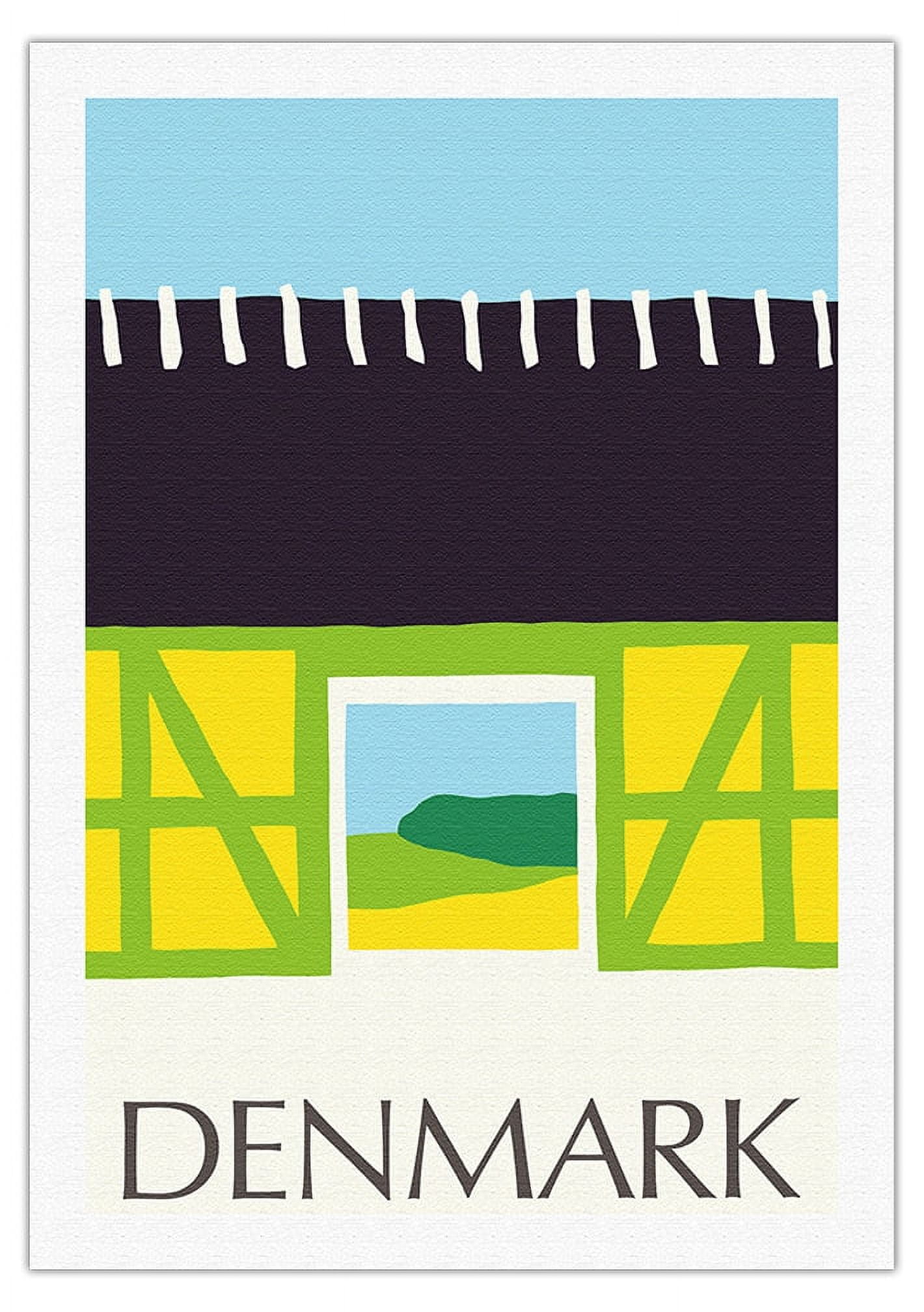 Denmark - Barn (Lade) - Vintage Travel Poster by Ole Kortzau c.1977 ...