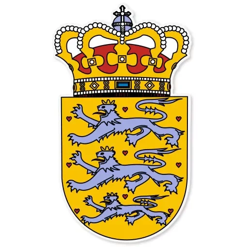 Denmark Coat Of Arms Bumper Sticker Decal Phone Decal Water Bottle ...